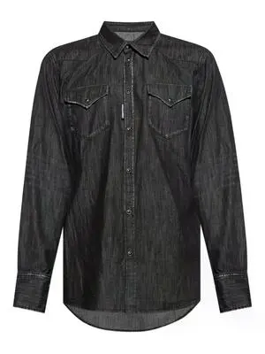 Dsquared2 Long-sleeved Denim Shirt - Black