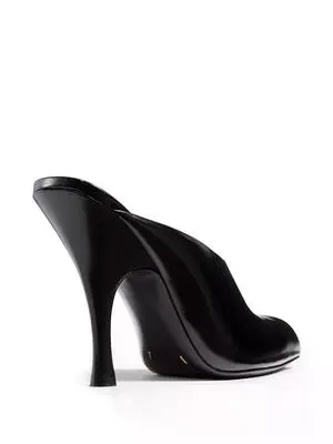 Khaite 100mm Colt Leather Mules - Black