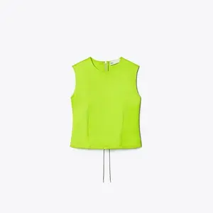 Tory Burch Satin Shell Top - Vivid Lime