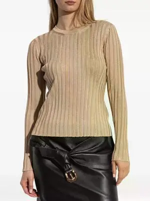Versace Ribbed Long-sleeve Top