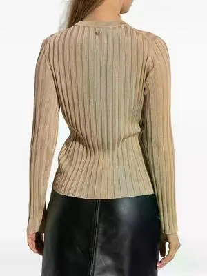 Versace Ribbed Long-sleeve Top