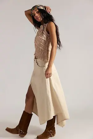 Free People We The Free Aquarius Maxi Skirt - Ecru