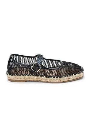 Matisse Mary Jane Espadrille Flats - Black
