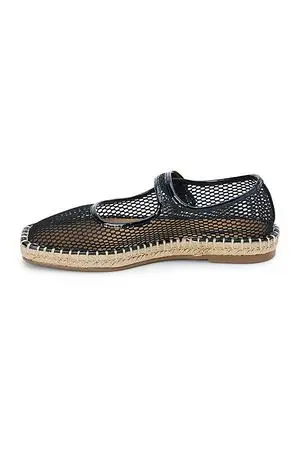 Matisse Mary Jane Espadrille Flats - Black