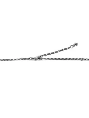 Alexander McQueen Engraved Logo Necklace - Silver