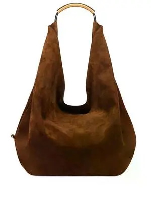 Moschino Large Leather Handle Me Shoulder Bag - Brown