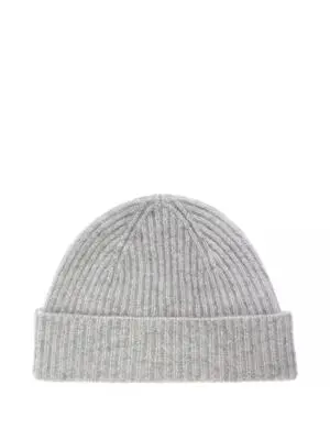 Eleventy Ribbed-knit Beanie - Grey