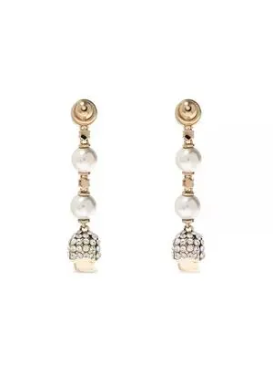 Alexander McQueen Crystal-embellished Skull Charm Earrings