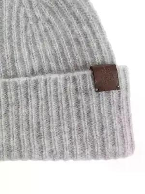 Eleventy Ribbed-knit Beanie - Grey