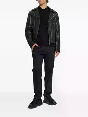Alexander McQueen Textured Leather Biker Jacket