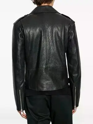 Alexander McQueen Textured Leather Biker Jacket