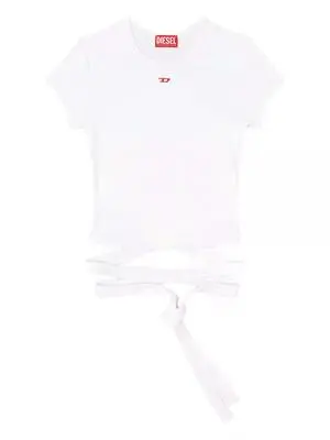 DIESEL Knot-detail T-shirt - White