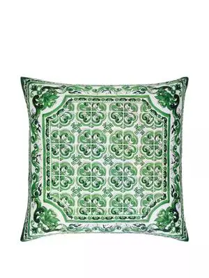 Dolce & Gabbana Mediterraneo-print Decorative Cushion - Green