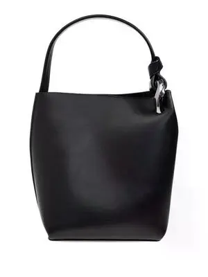 Black Leather Top Handle Totes
