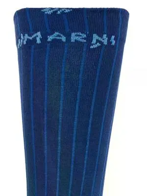 Marni Intarsia-knit Logo Socks