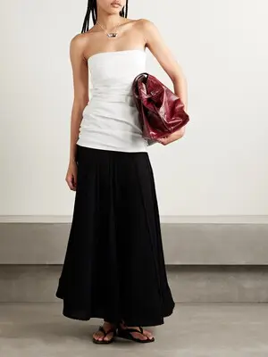 Proenza Schouler Lena Strapless Gathered Top - Neutrals