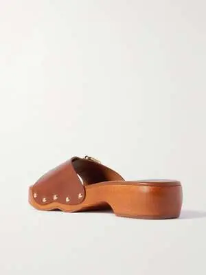 Chloé Jeannette Embellished Leather Mules