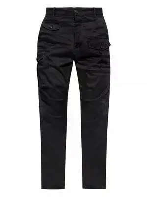 Dsquared2 Cotton Blend Cargo Trousers - Black