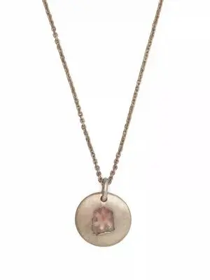 PARTS OF FOUR Disc Stone Necklace - Silver
