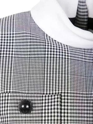 SELF-PORTRAIT Checked Cropped Vest