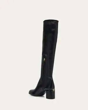 Prada Nappa Stretch Leather Knee-high Boots - Nero