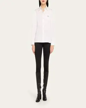 Prada Nappa Stretch Leather Knee-high Boots - Nero