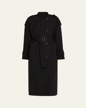 Moncler Trevoux Trench Coat - Black