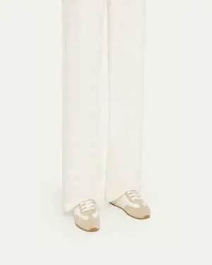 Prada Suede And Leather Low-top Sneakers