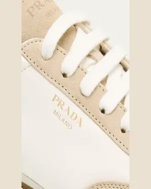 Prada Suede And Leather Low-top Sneakers