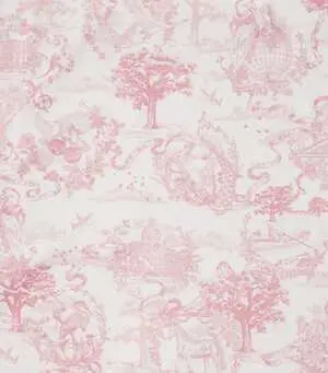 Harrods Cotton Embroidered Toile De Jouy Tablecloth - Pink
