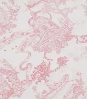 Harrods Cotton Embroidered Toile De Jouy Tablecloth - Pink
