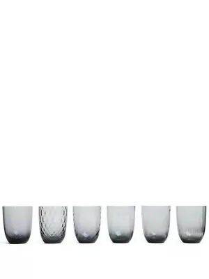 NASONMORETTI Idra Water Glass - Set Of Six Grey