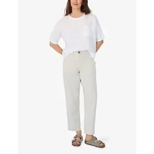 THE WHITE COMPANY Oversized-fit Linen T-shirt - White