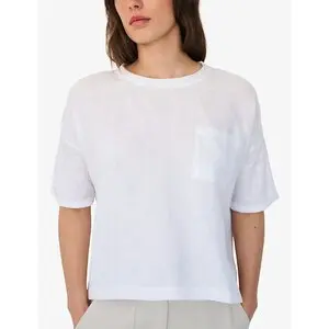 THE WHITE COMPANY Oversized-fit Linen T-shirt - White
