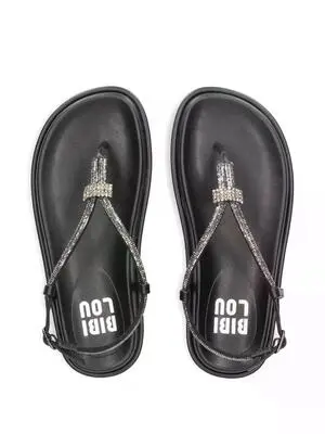 BIBI LOU Rhinestone-embellished Flat Sandals
