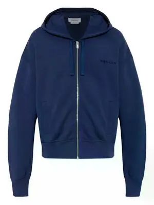 Alexander McQueen Zip-up Hooded Sweatshirt - Blue