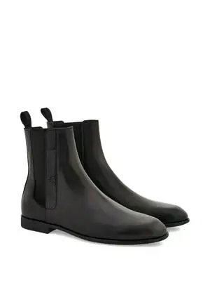 FERRAGAMO Round-toe Leather Chelsea Boots