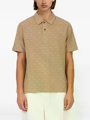 FERRAGAMO Monogram-pattern Polo Shirt