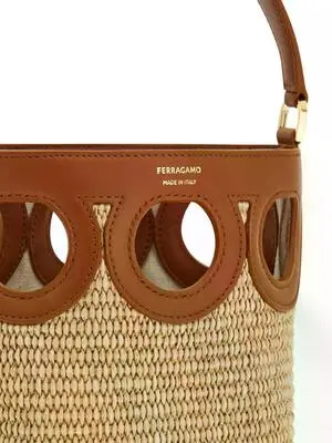 FERRAGAMO Xs Gancini Cut-out Bucket Bag