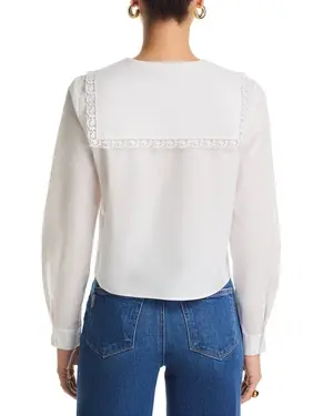 FRAME The Charm Cropped Blouse