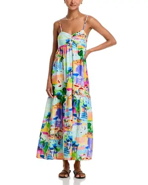 Aqua Beach Maxi Dress
