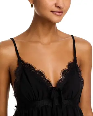 Aqua Lace Trimmed Camisole Top