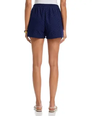 Aqua Eyelet Shorts