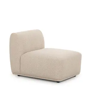 TOV FURNITURE Sylvie Boucle Armless 1-seater Chair - Cream