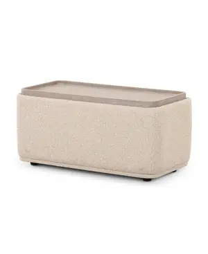 TOV FURNITURE Sylvie Boucle Ottoman Table