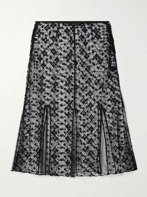 Kiki De Montparnasse Embroidered Tulle Midi Skirt