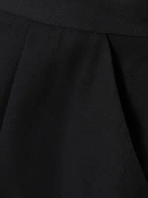 Balmain Pleated Grain De Poudre Wool Tapered Trousers - Black