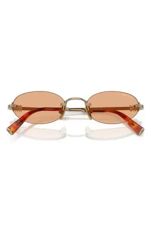 Miu Miu Oval Rimless Sunglasses - Brass/orange