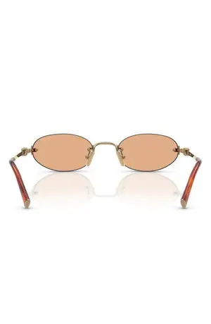 Miu Miu Oval Rimless Sunglasses - Brass/orange