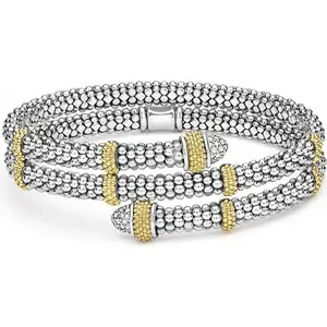 Lagos Caviar Diamond Versa Wrap Bracelet - Two Tone